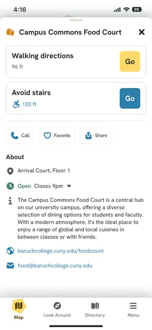 Building & Destination Information Cards